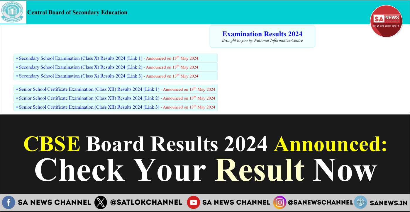 CBSE Class 12 Result 2024 Announced: Easy way to check results