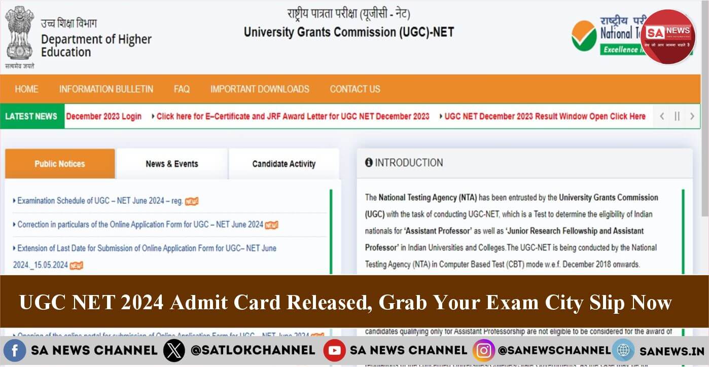 UGC NET 2024 Admit Card! Check Exam Date, Pattern & Eligibility